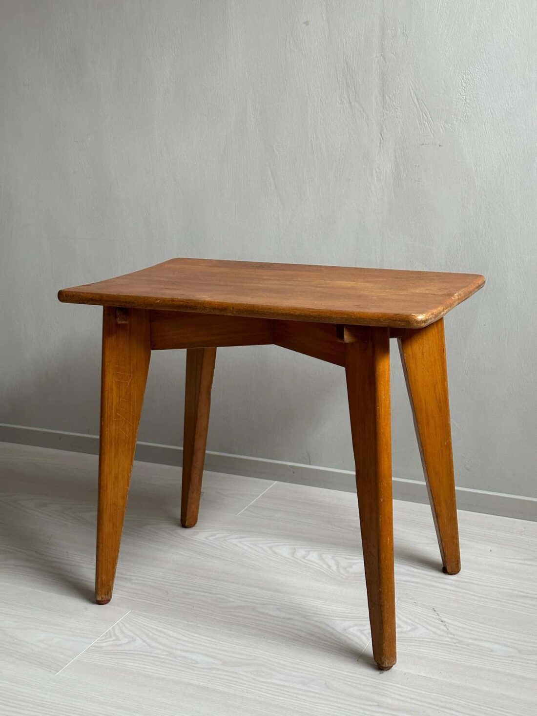 Midcentury Side Table in Style of Jean Prouvé, France, 1950s - Bruksmann